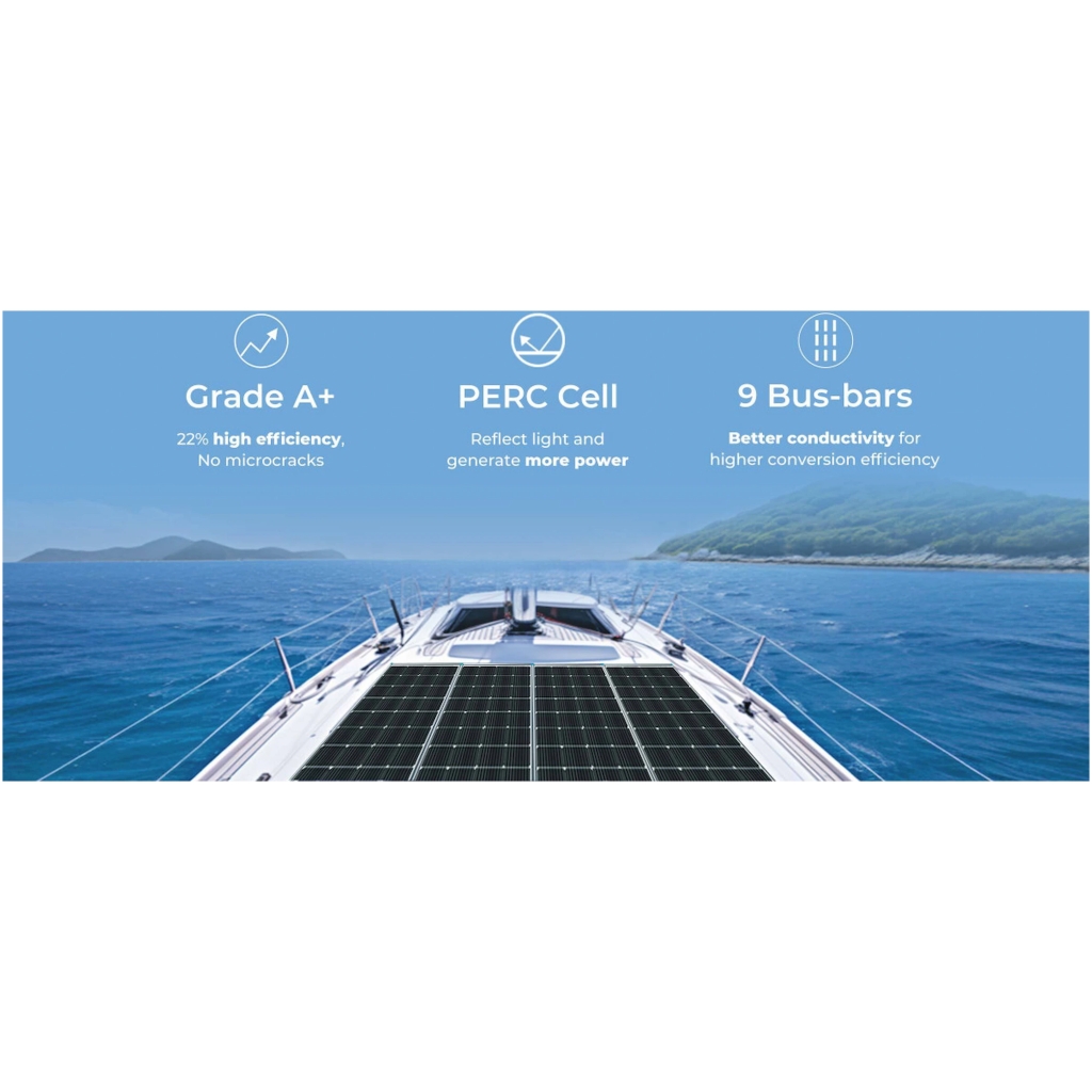 200W Monocrystalline PV Solar Panels For Motorhome Camping Boat ...